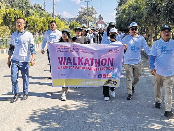 Walkathon flagged off to mark the launching of Special Summary Revision ...