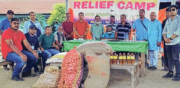 SB, RSS distribute relief materials - The Sangai Express - Largest ...
