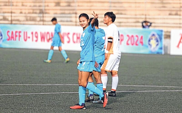N Sibani, Pooja star as India toy with Bhutan in SAFF U19 Championship opener - The Sangai ...